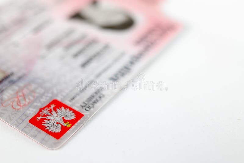 Polish ID Card on a White Table. an Identification Document with Stock ...
