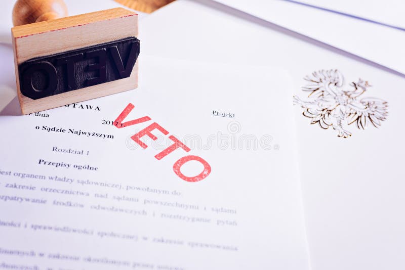 Law Act with Red Veto Stamp. Stock Image - Image of judicial, diet ...