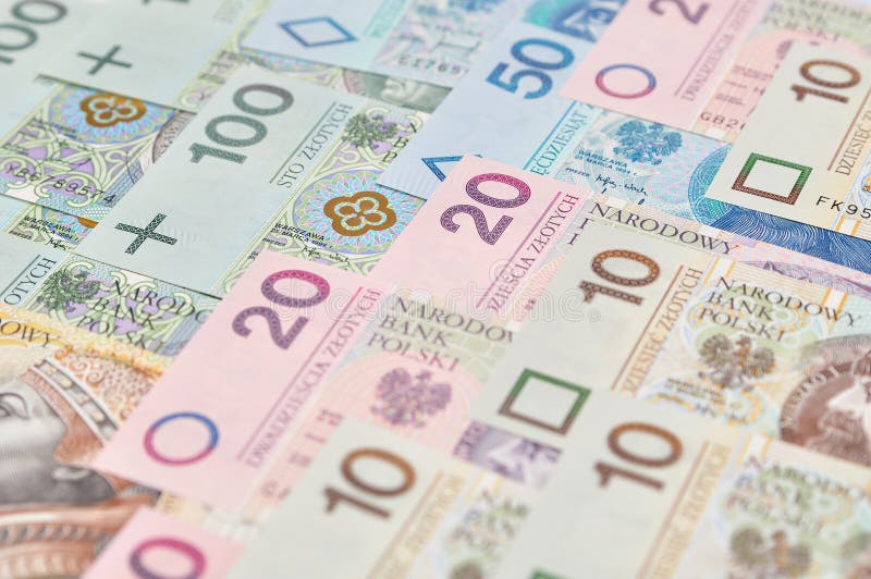 Polish Paper Money Background. Stock Photo - Image of europe, crisis ...