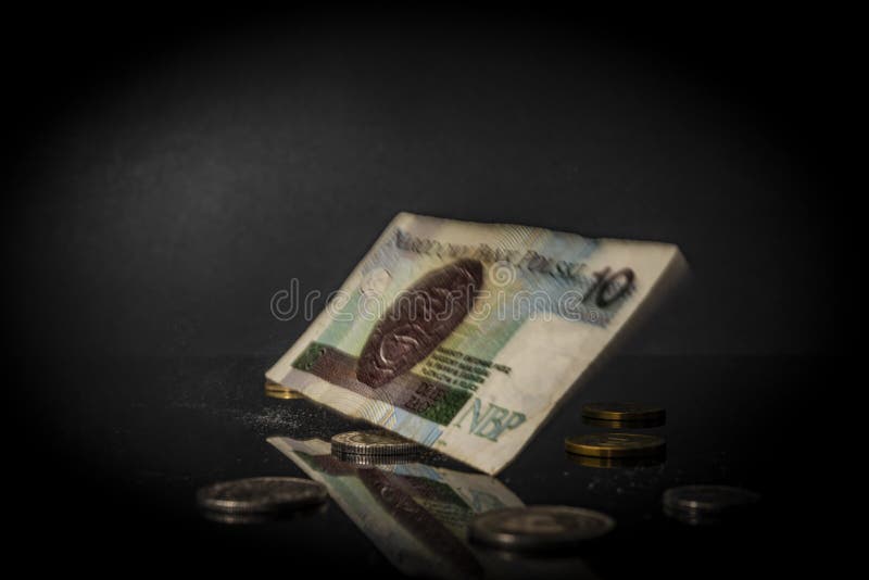 Polish Money on Black Shiny Table with Reflection Stock Image - Image ...