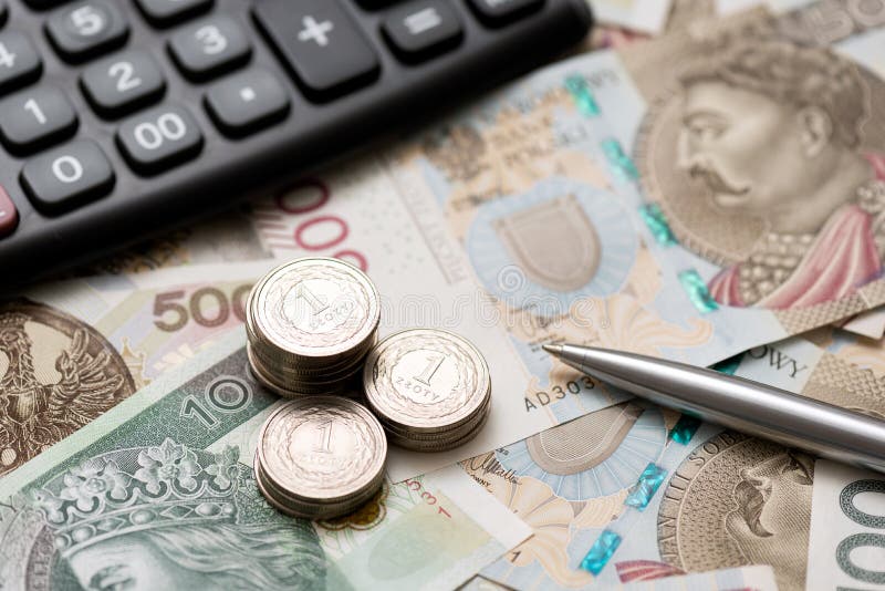 Polish Money, Coins Stack, Polish Currency Concept Stock Photo - Image ...
