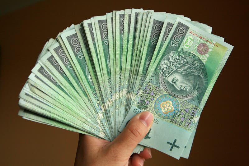 Polish Money in hand stock photo. Image of money, bank - 14306946