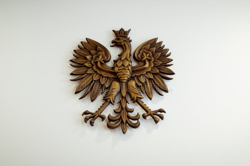Polish national emblem stock photo. Image of metal, medallion - 270565936