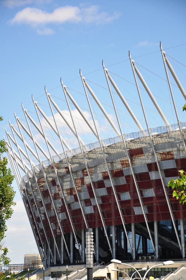 Polish National Stadium editorial photography. Image of blue - 24873627