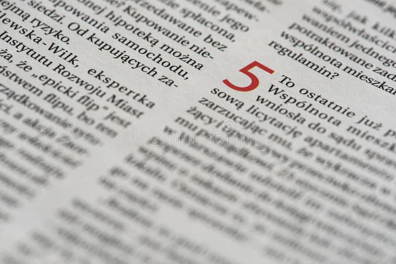 Polish newspaper editorial image. Image of edition, publishing - 308187115