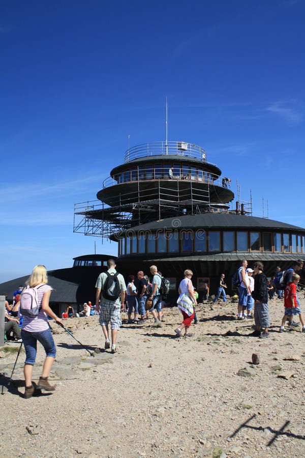 Polish Observatory, Highest Czech Mountain Snezka Editorial Photography ...