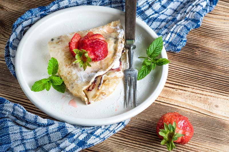Polish pancakes stock image. Image of sweet, pancakes - 300868387