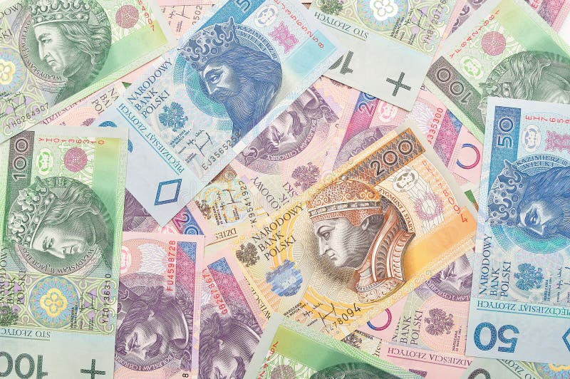 Polish Paper Money Background. Stock Photo - Image of europe, crisis ...