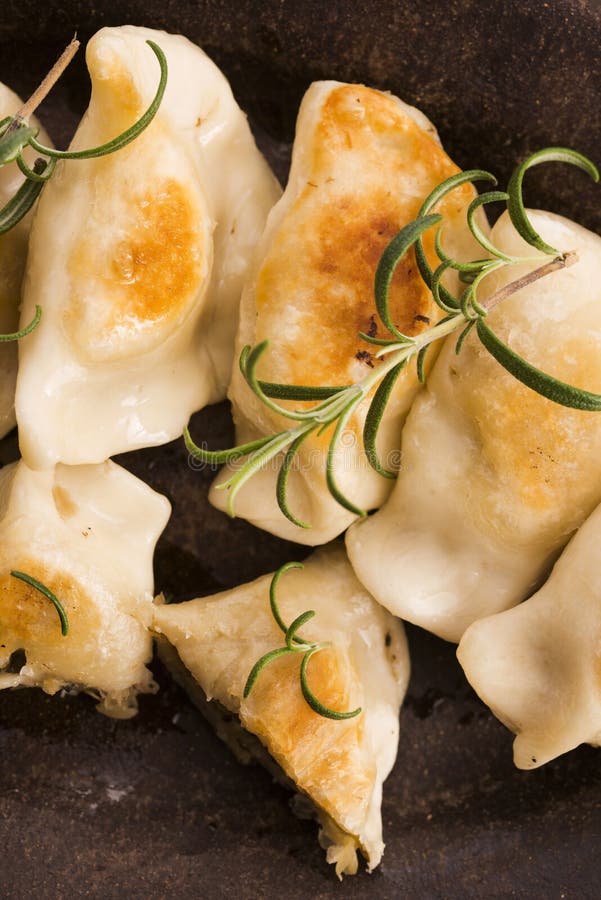 Polish Pierogi Filled with Cabbage and Mushrooms Stock Photo - Image of ...