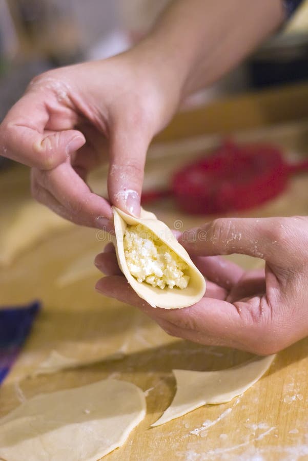 Polish pierogi making stock photo. Image of craft, kitchen - 3743742