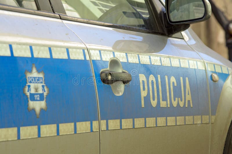 Polish Police sign stock photo. Image of official, jacket - 37837906