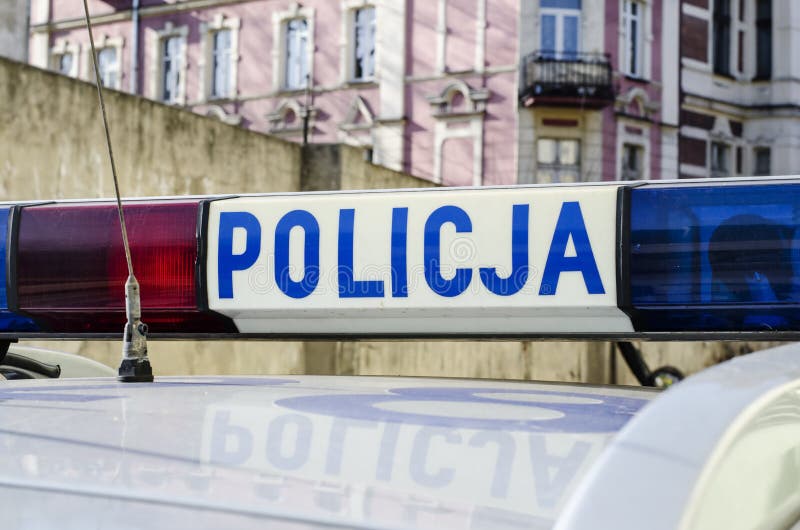Polish Police sign stock photo. Image of poland, service - 39905552