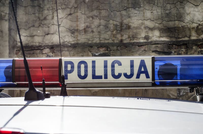 Polish Police sign stock photo. Image of poland, service - 39905552