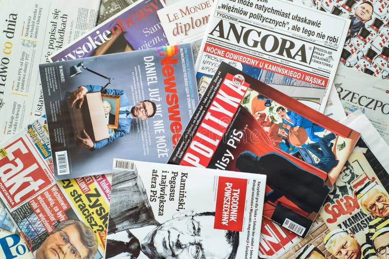 Newspaper editorial photography. Image of journal, polish - 307510122