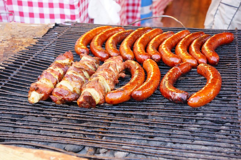 Polish sausages stock photo. Image of meat, food, barbecue - 31880440