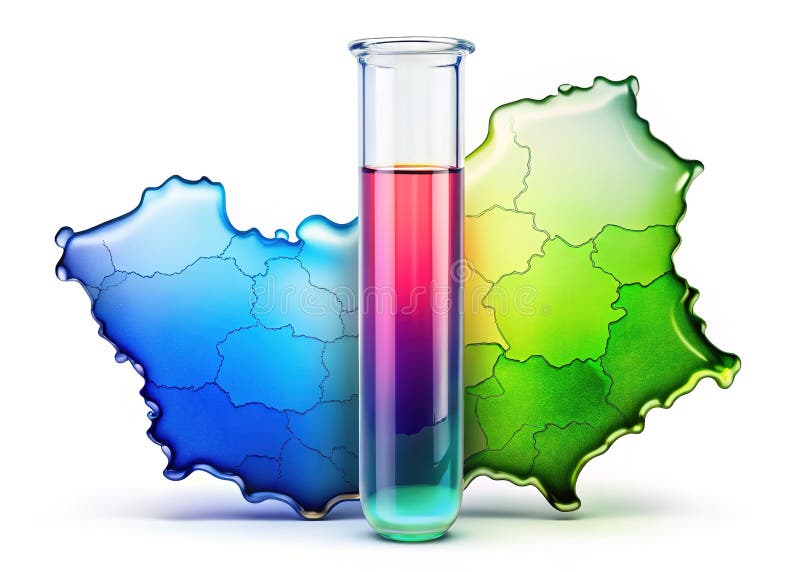 Polish Science Lab Map Outline a Colorful Visualizing Educational ...