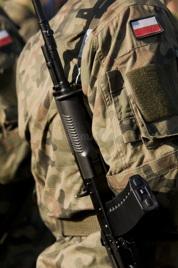 Polish soldiers stock photo. Image of standing, brown - 46682394