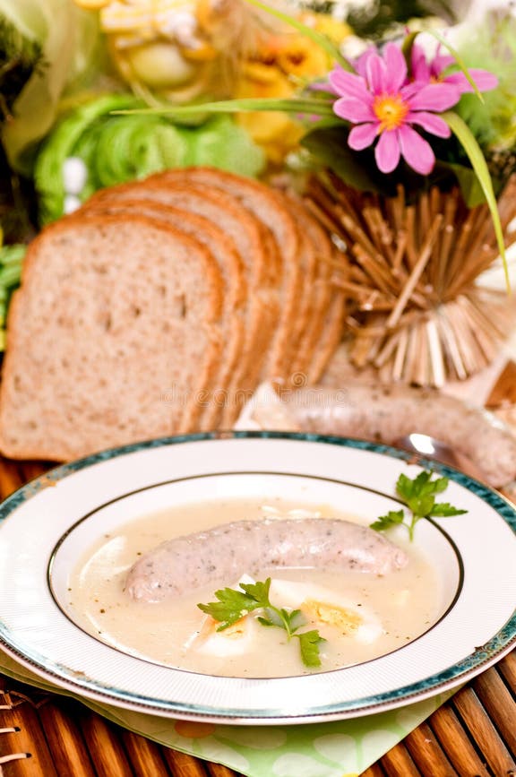 Polish sour rye soup stock photo. Image of food, delicious - 8962246