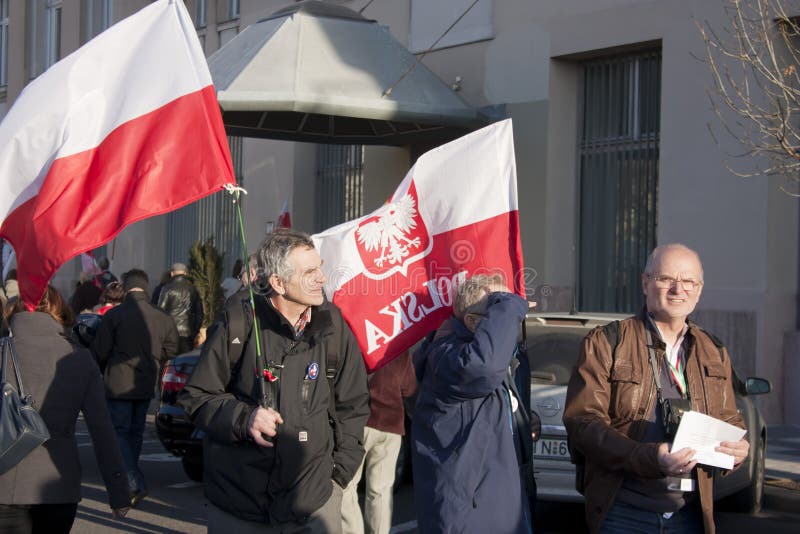 Polish Sympathy Strike by the Hungarian Government Editorial Stock ...