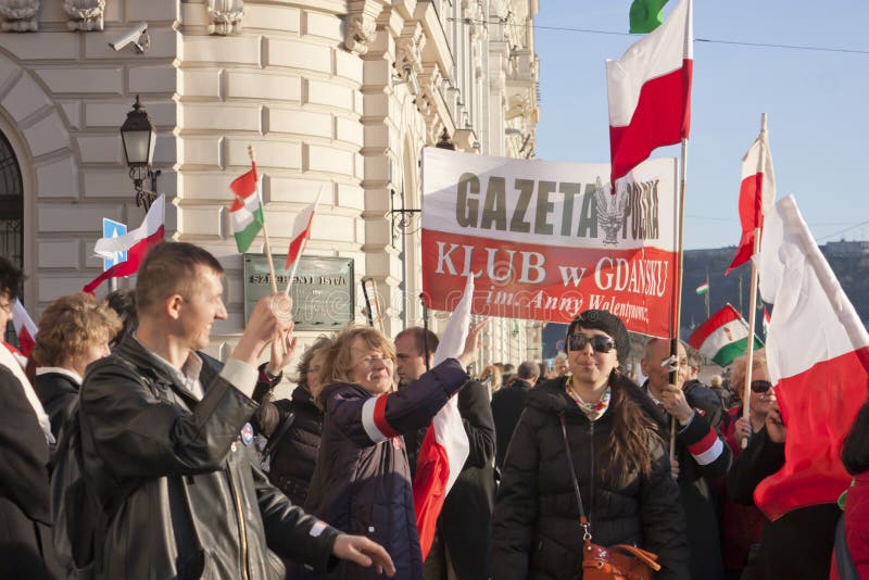 Polish Sympathy Strike by the Hungarian Government Editorial Stock ...