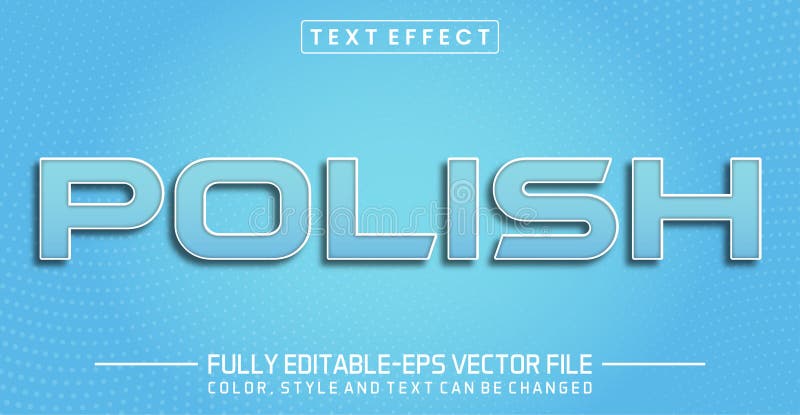 Polish Text Editable Style Effect Stock Vector - Illustration of ...