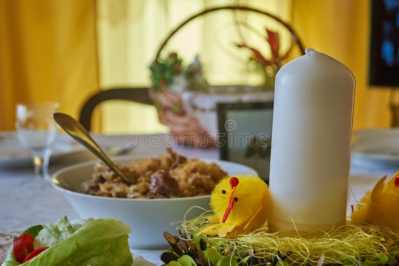 Polish Traditional Easter Table Stock Image - Image of glasses, polish ...