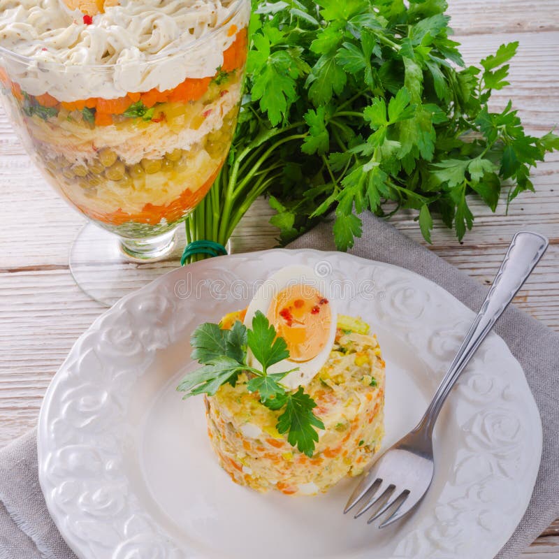 Polish vegetable salad stock image. Image of party, cabbage - 40242817