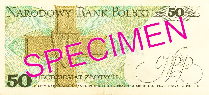 50 Polish Zloty Bank Note Reverse Stock Image - Image of macro, savings ...