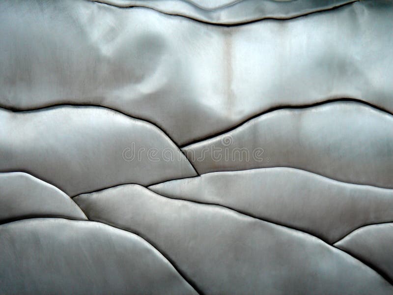 Polished Aluminum Wall stock photo. Image of dented, aluminum - 2821842
