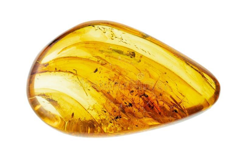 Polished Amber Gemstone Cutout on White Stock Image - Image of amber ...