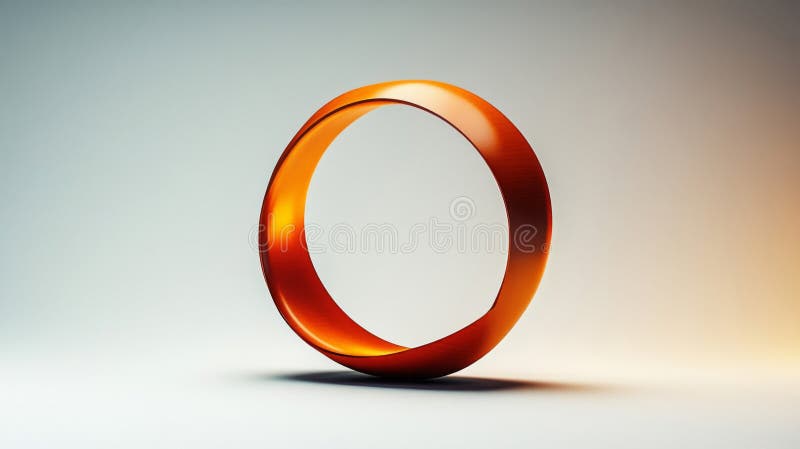 A Polished Amber Ring Shaped Like a Circle Stock Illustration ...