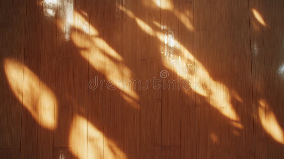 Polished Bamboo Wall with Light Reflection for Interior Design and ...