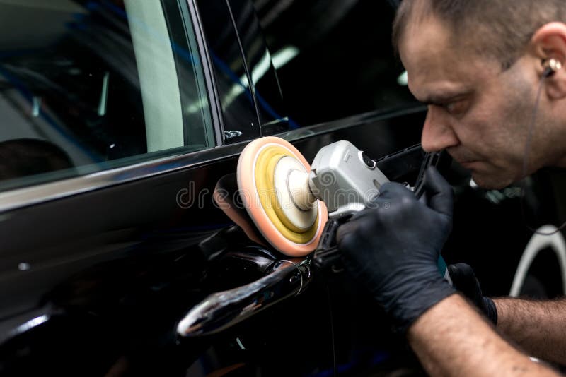 Polished black car stock image. Image of polishing, polish - 78254531