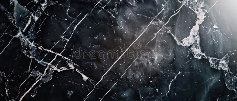 Polished Black Marble with Elegant Light Reflections and Rich Texture ...