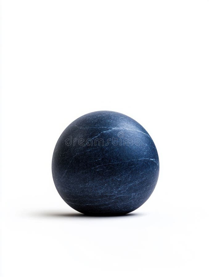 Polished Blue Stone Sphere Isolated on White Background Stock ...