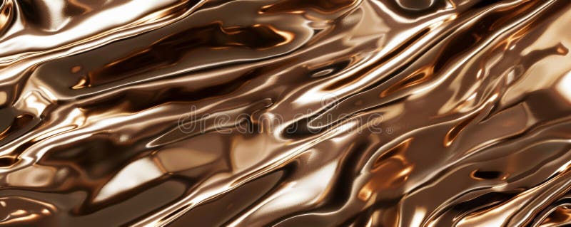 A Polished Bronze Background with a High-gloss Finish, Reflecting Light ...