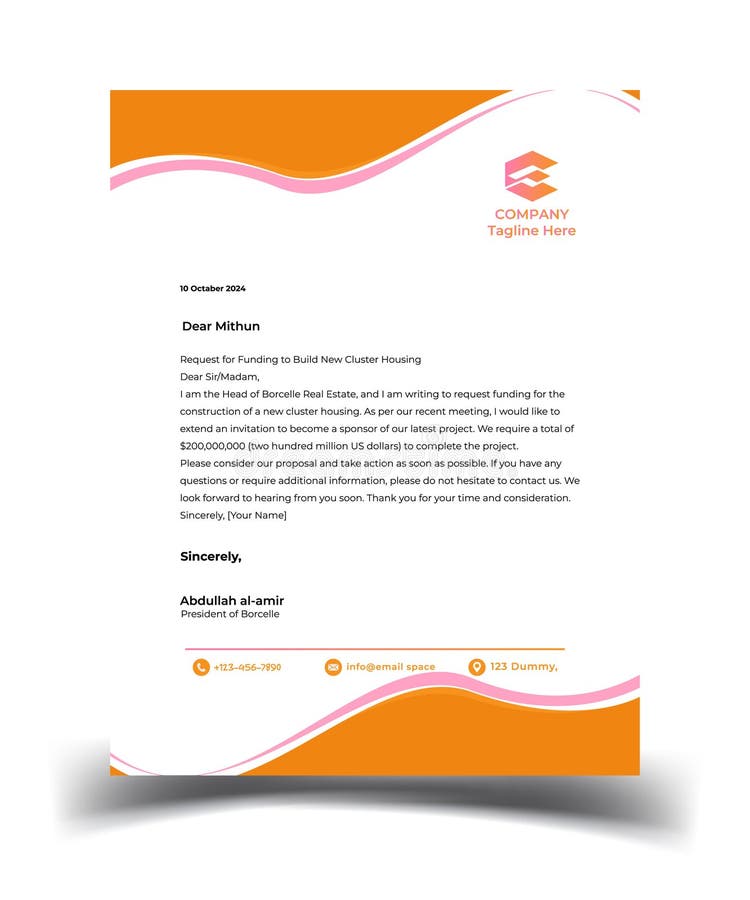 Polished Business Letterhead Templates for Formal Communication Stock ...