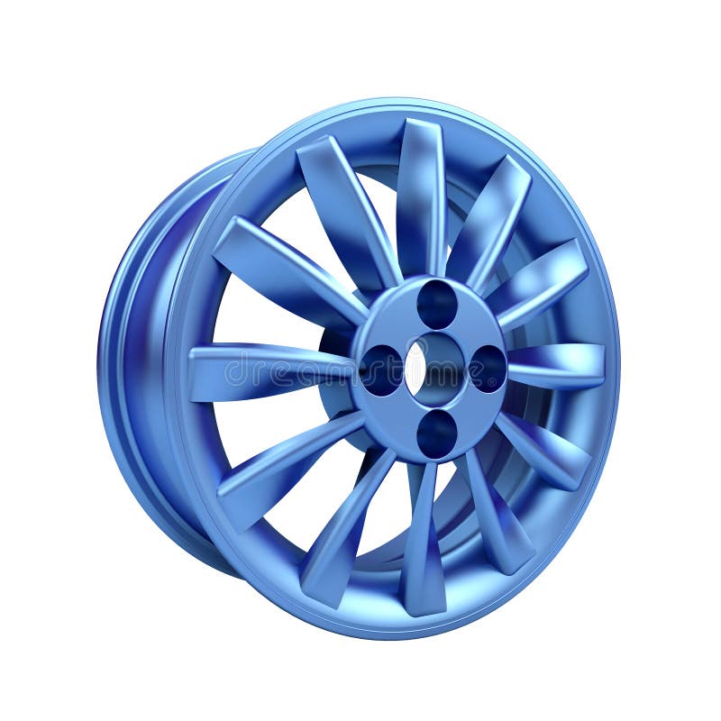 Polished Chrome Rim Wheel on White Stock Photo - Image of aluminum ...