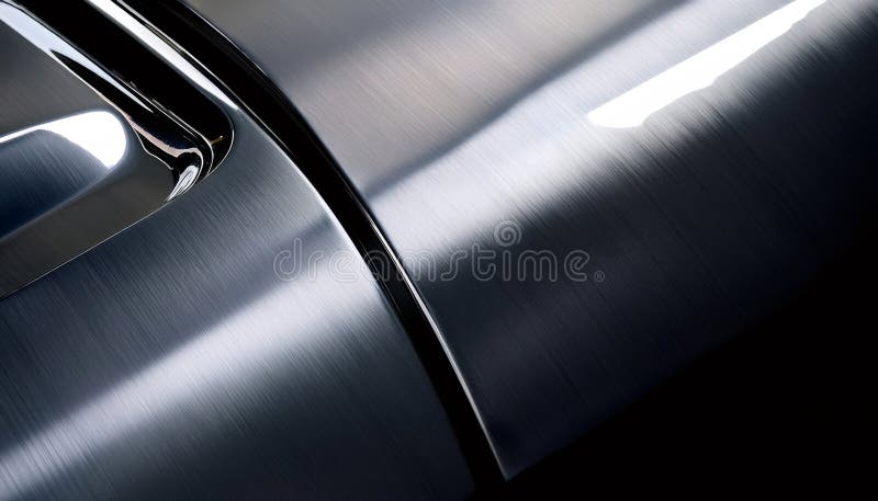 Polished Chrome Surface Reflecting Light on Metal Background Stock ...
