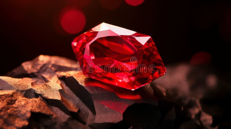 Polished and Cut Red Sapphire Stock Image - Image of crystal, jewelry ...