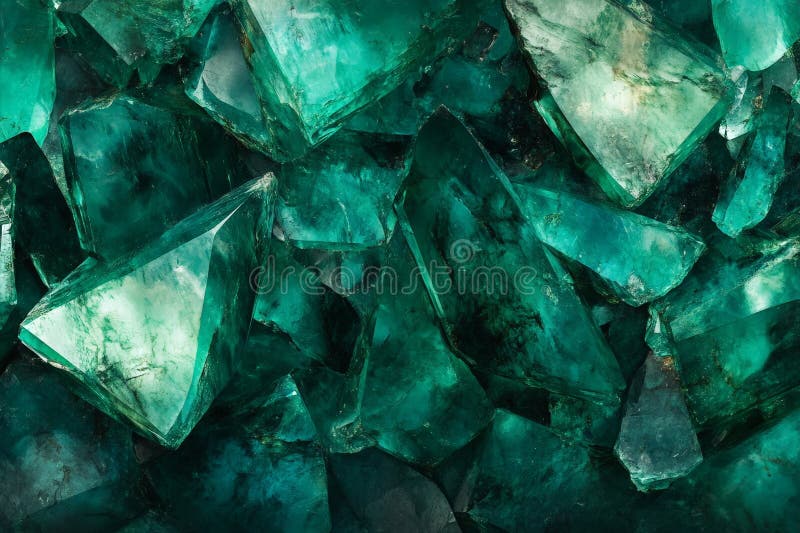 Polished Emerald Gemstone Texture, Rich Green Tones with Dynamic Light Refractions, Luxurious ...