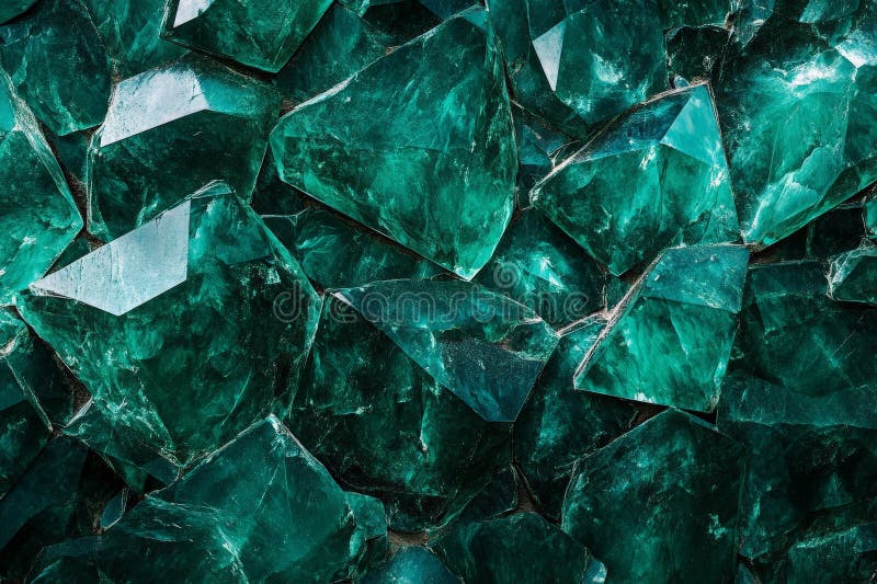 Polished Emerald Gemstone Texture, Rich Green Tones with Dynamic Light ...