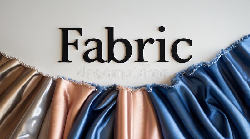 Polished Fabric Displays Various Textures Under Typography Sign in ...