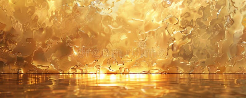 A Polished Gold Background with a High-gloss Finish, Reflecting Light ...
