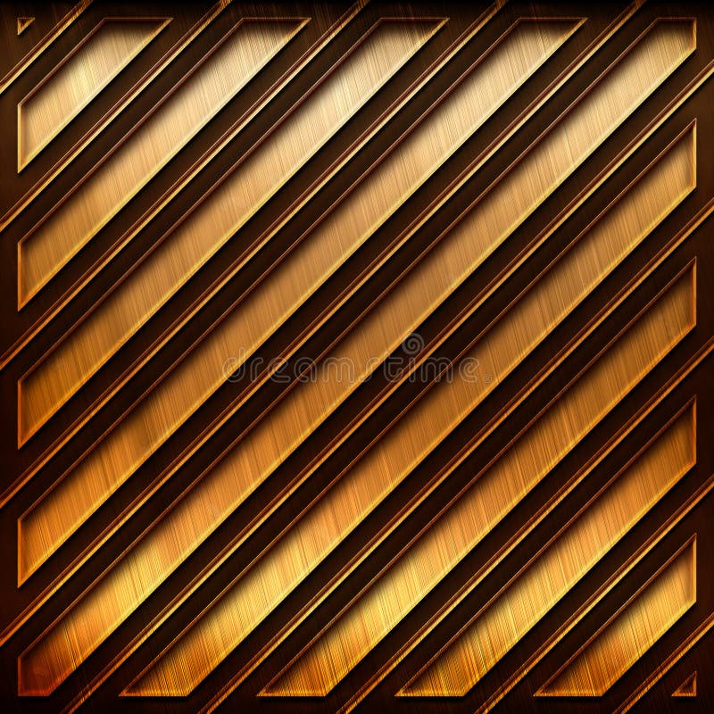 Polished Gold Metal Plate with Stripe Pattern Stock Illustration ...