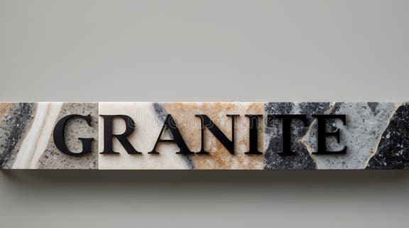 Polished Granite Display Showcasing Texture and Intricate Patterns in ...