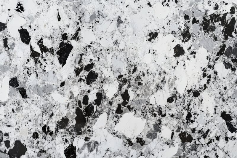 Polished Granite Surface Texture, Natural Mix of Gray, Black, and White ...