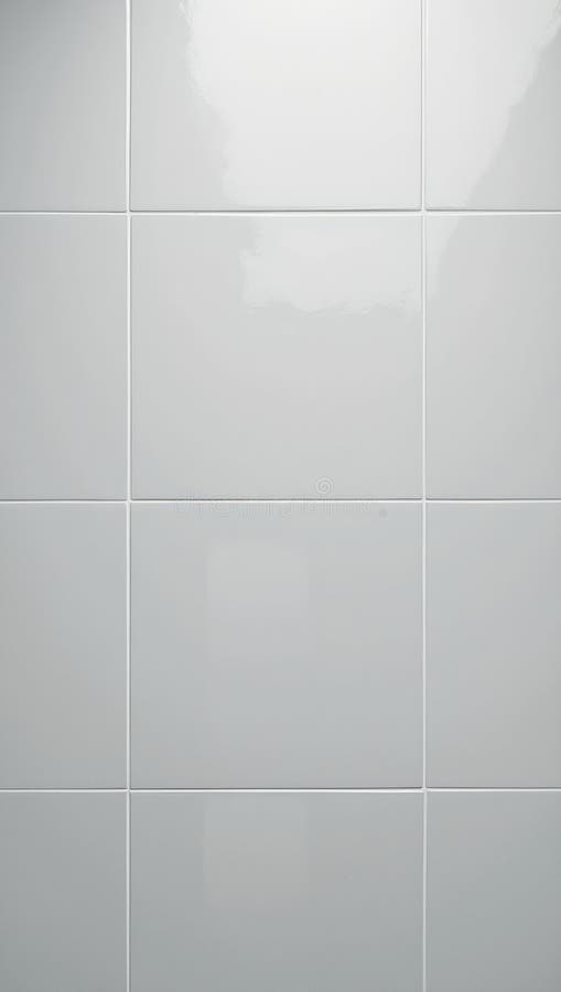 Polished Gray Tile Floor with Grid Pattern and Glossy Reflection Stock ...