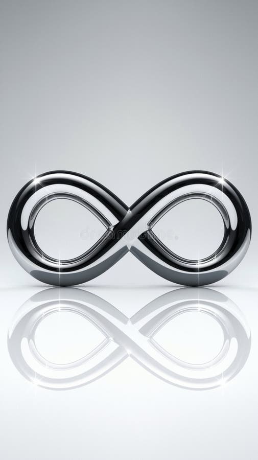 Polished Infinity Symbol with Reflection, Elegant Curves on Pristine ...