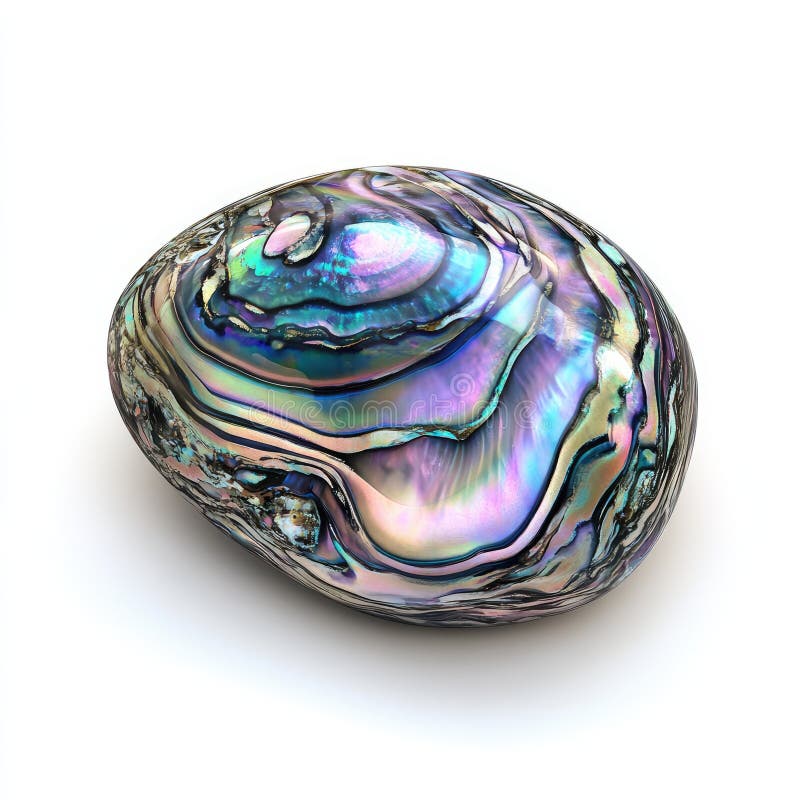 Vibrant Iridescent Abalone Shell, Ocean Treasure Close-Up Stock ...